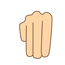 Hand middle finger flat Royalty Free Vector Image