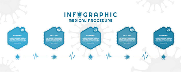 Infographic hexagon design for medical Royalty Free Vector