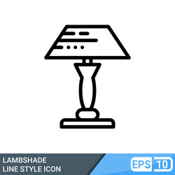 Lampshade icon in line style Royalty Free Vector Image