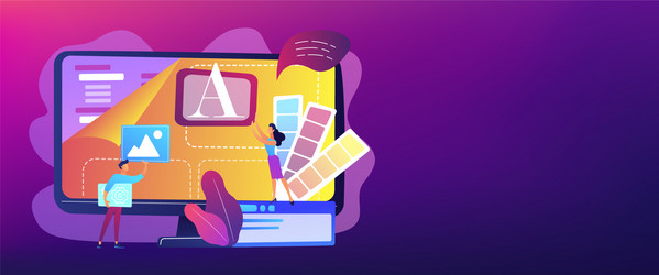 Cross-platform programming concept banner header Vector Image