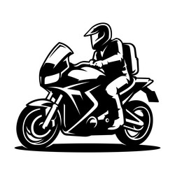 Adventure motorcycle logo Royalty Free Vector Image