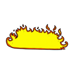 Comic cartoon fire border Royalty Free Vector Image