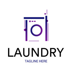 Dry cleaning creative sign or logo laundry room Vector Image