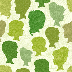 People talking seamless pattern background Vector Image
