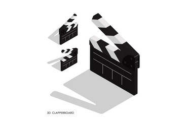 Pixel icon clapper board for shooting film Vector Image