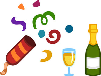 Celebration icons set party symbols Royalty Free Vector