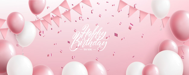 Happy birthday greeting or invitation card Vector Image