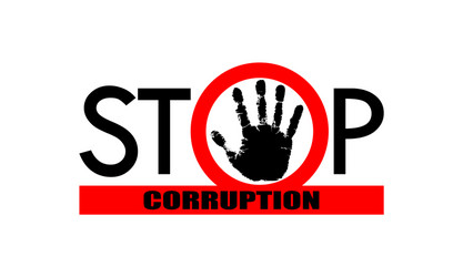 Stop domestic violence font design with hand Vector Image