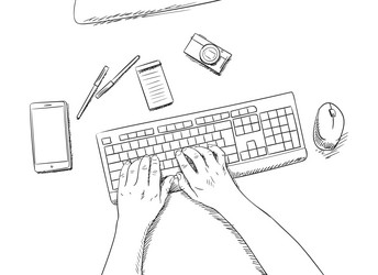 Working place Royalty Free Vector Image - VectorStock