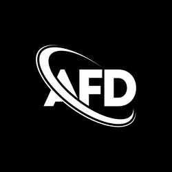 Afd circle letter logo design Royalty Free Vector Image