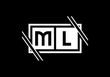 Initial monogram letter m l logo design template Vector Image