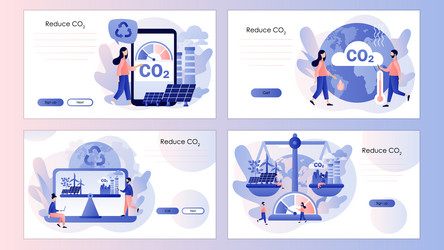 Sustainability concept reduce emission co2 net Vector Image