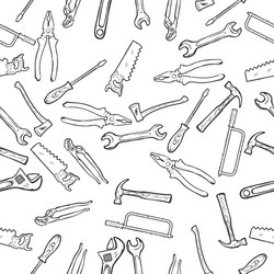 Art tools - seamless background pencil drawings Vector Image