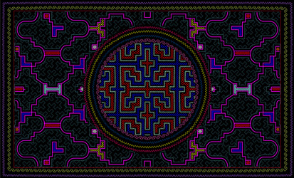 11th shipibo conibo artwork 12-patterns hd set Vector Image