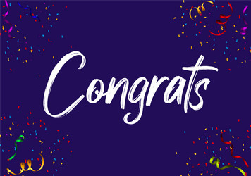 Congratulations abstract design template Vector Image