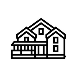 House icon line art style design isolated on Vector Image