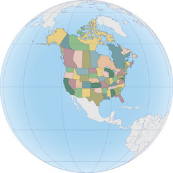 Colorful usa map Royalty Free Vector Image - VectorStock