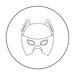 Full head mask icon in cartoon style isolated Vector Image
