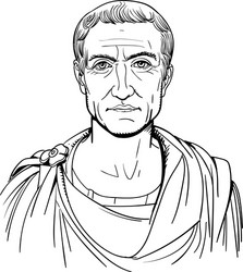 Julius caesar thumbs up Royalty Free Vector Image