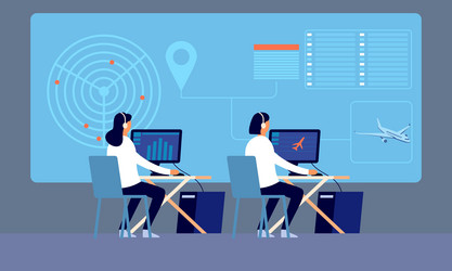 Government control center Royalty Free Vector Image