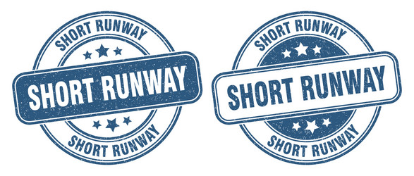 Short runway brown grunge stamp Royalty Free Vector Image
