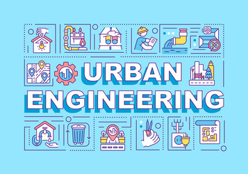 Civil engineering word concepts banner Royalty Free Vector