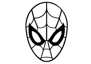 A mask spider man in art work drawing Royalty Free Vector