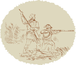 Confederate army soldier drawing sword cartoon Vector Image