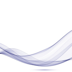 Abstract blue transparent waves on white Vector Image
