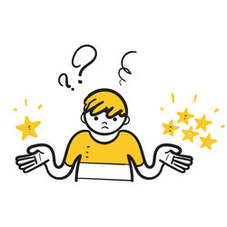 Hand drawn doodle star comparison symbol Vector Image