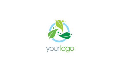 Plant bio organic farm logo Royalty Free Vector Image