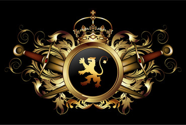 Decorative background with shield Royalty Free Vector Image