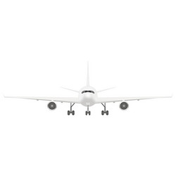 Airplane front logo icon symbol Royalty Free Vector Image