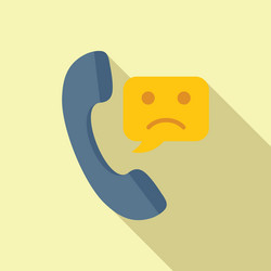 Dislike call icon flat social media Royalty Free Vector