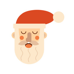 Geometric christmas santa character santa face Vector Image