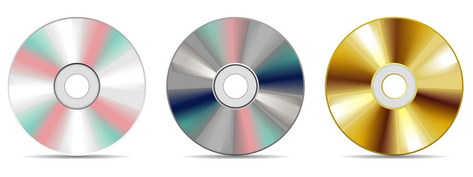 Realistic compact disc or cd template isolated Vector Image