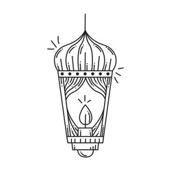 Arabic lamp sketch Royalty Free Vector Image - VectorStock
