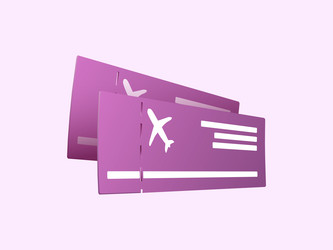 Boarding pass icon aircraft plane ticket Vector Image
