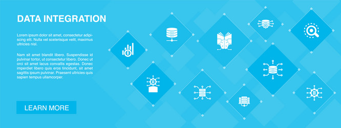 Data integration infographic 10 steps ui design Vector Image Data integration infographic 10 steps ui design Vector Image