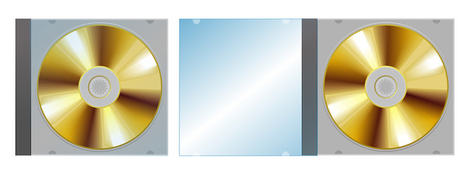Realistic compact disc or cd template isolated Vector Image