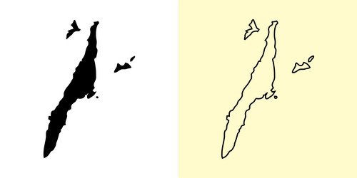 Palawan map philippines asia filled and outline Vector Image