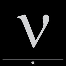 Nu greek letter icon Royalty Free Vector Image