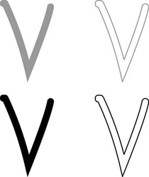 Nu greek symbol small letter lowercase font icon Vector Image