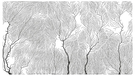 Growth pattern generative branching structure Vector Image