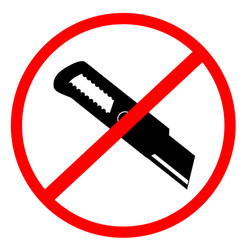 Simple sign do not cut scissor stapler clip Vector Image
