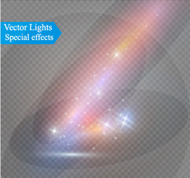 Light sword motion effect glow saber laser beam Vector Image