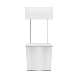 Round promotional table counter with blank Vector Image