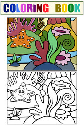 Example children color and coloring book Vector Image