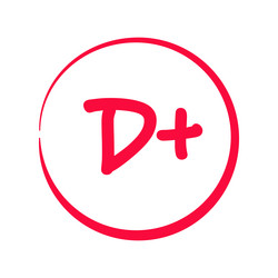 Grading system a grades for school with plus Vector Image