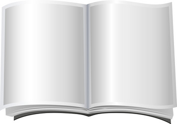 White paperback template open book Royalty Free Vector Image
